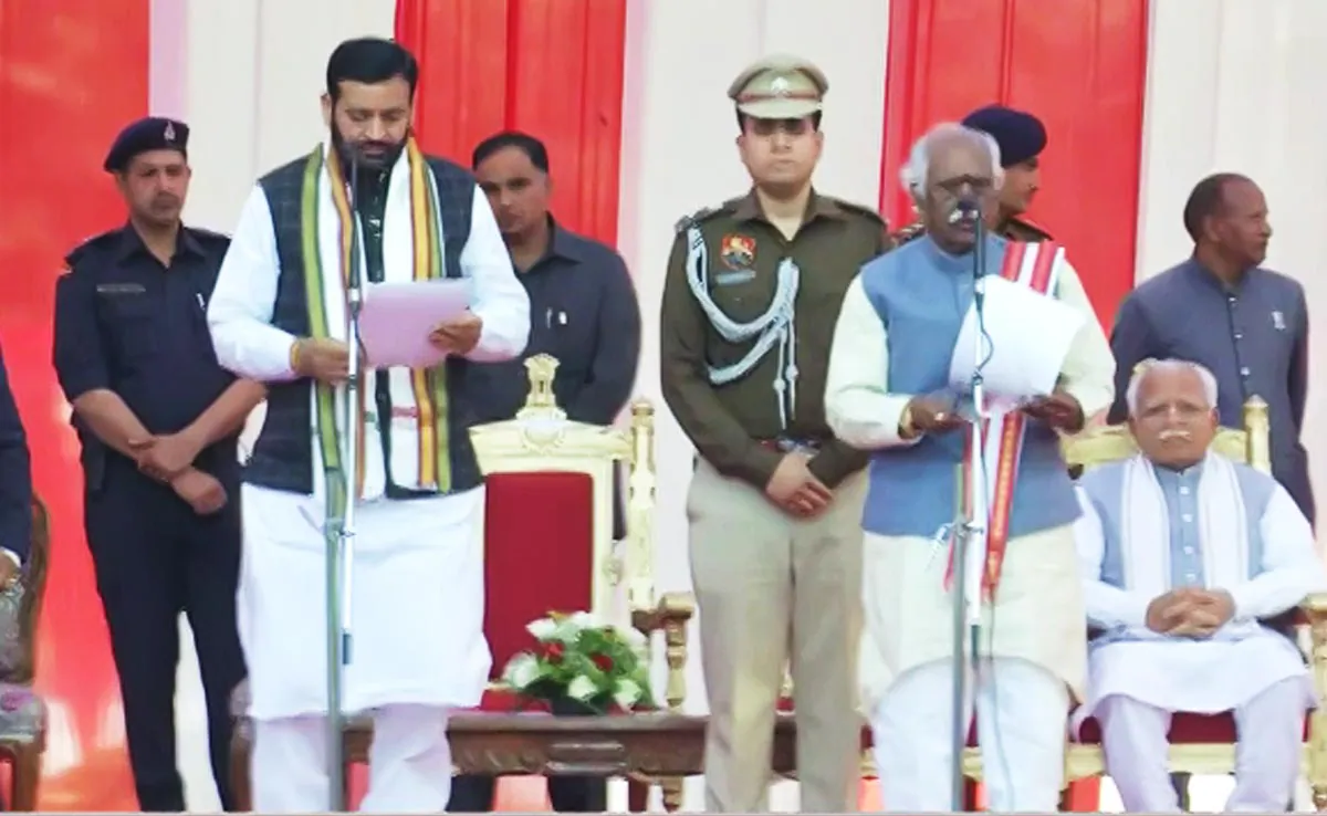 Haryana New Chief Minister: Nayab Singh Saini Takes oath, says ...