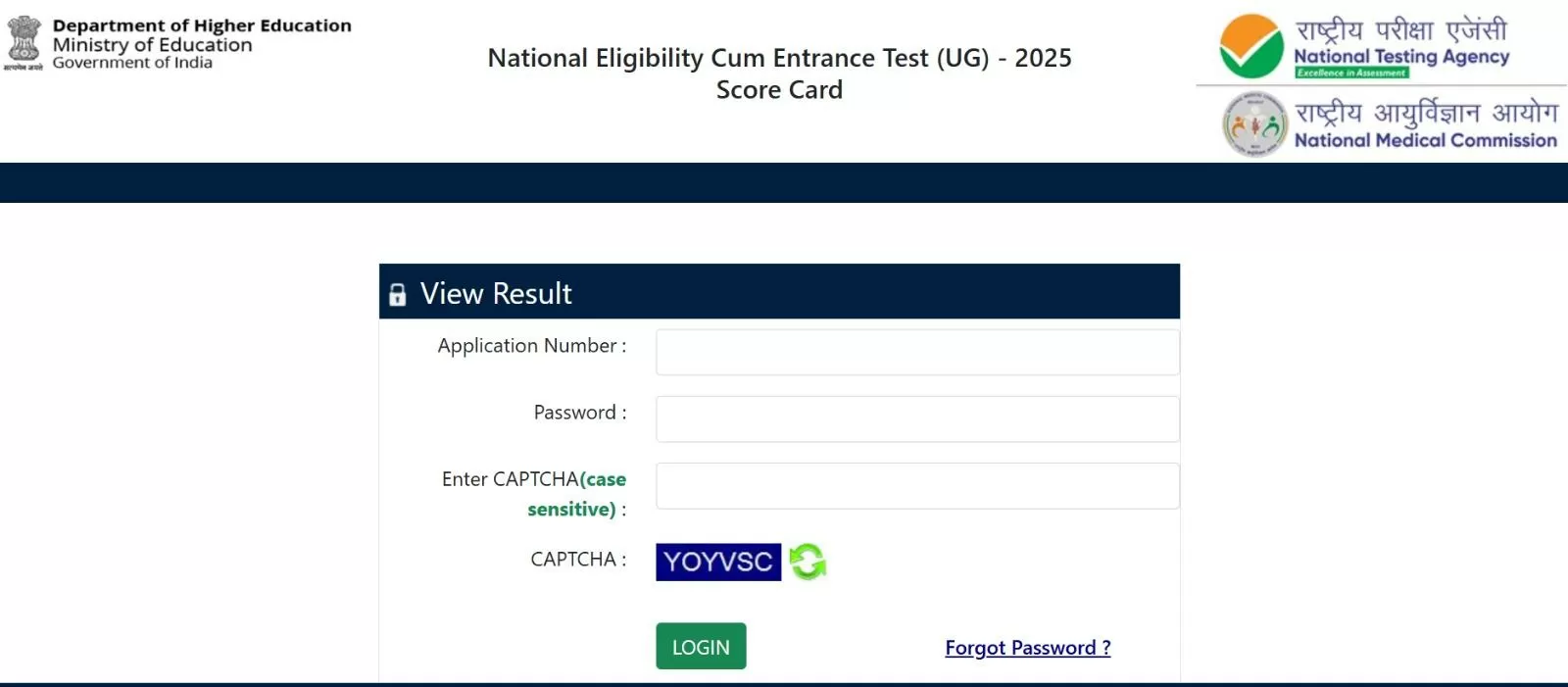 NEET UG Result 2025 Declared – Check Scorecard Online