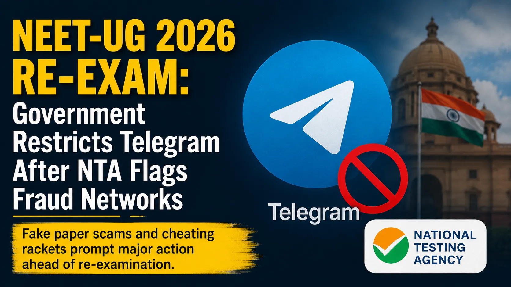 NEET-UG 2026 Re-Exam: Telegram Restricted in India